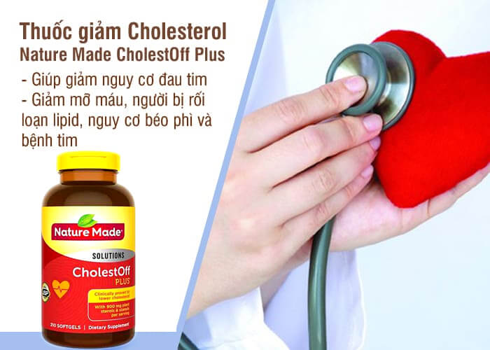 Nature Made CholestOff Plus - Viên Uống Giảm Cholesterol - 210 Viên - Mỹ